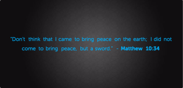 NOT PEACE BUT A SWORD - Right From The Heart Ministries