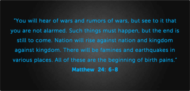SIGNS OF THE END TIMES: WARS & NATURAL DISASTERS | Right From The Heart ...