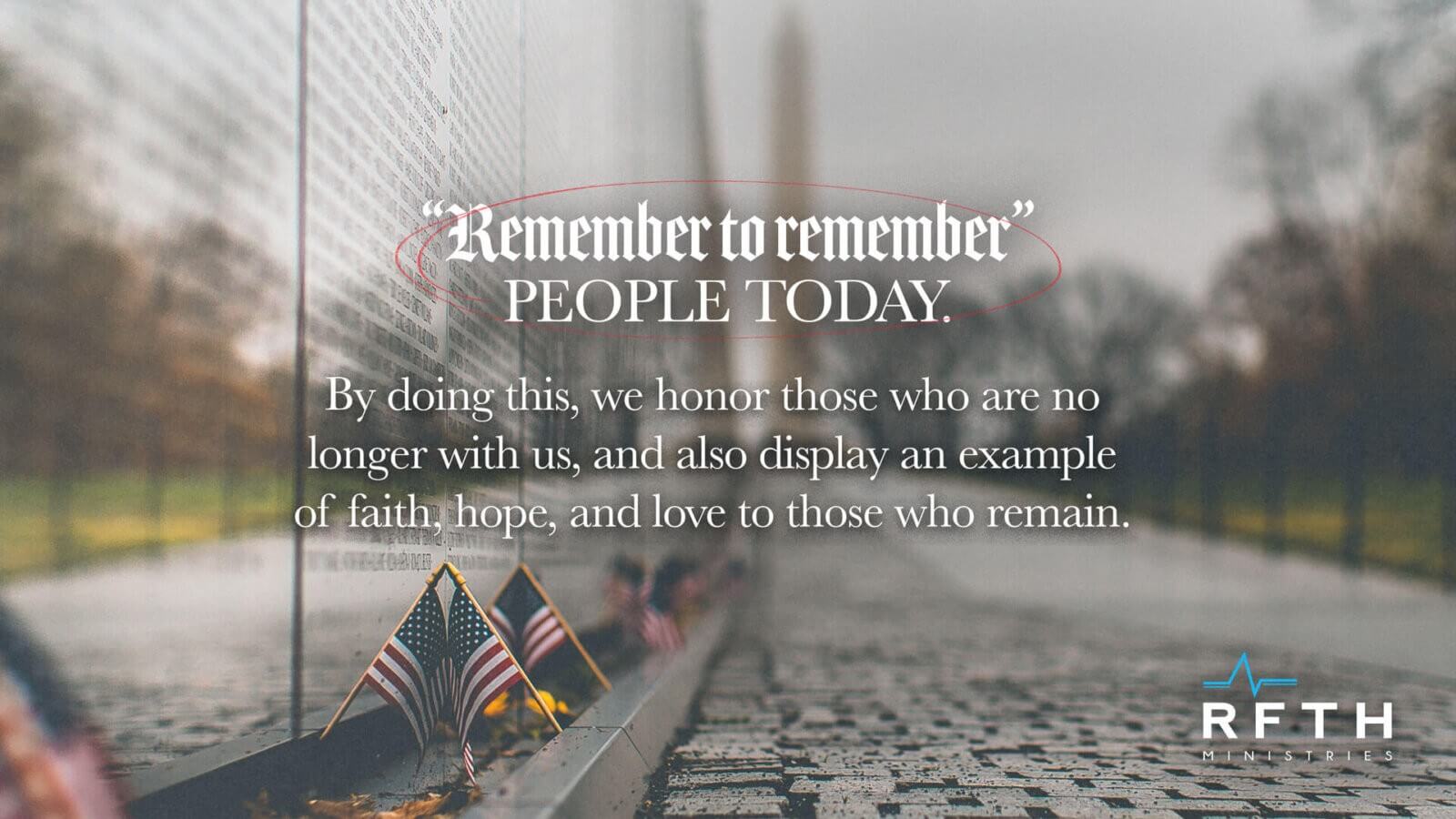 MEMORIAL DAY – REMEMBER TO REMEMBER | Right From The Heart, Marietta, GA